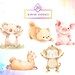 Watercolor Cute Animals Yoga Clipart Bundle, Meditation Clip Art, Self ...
