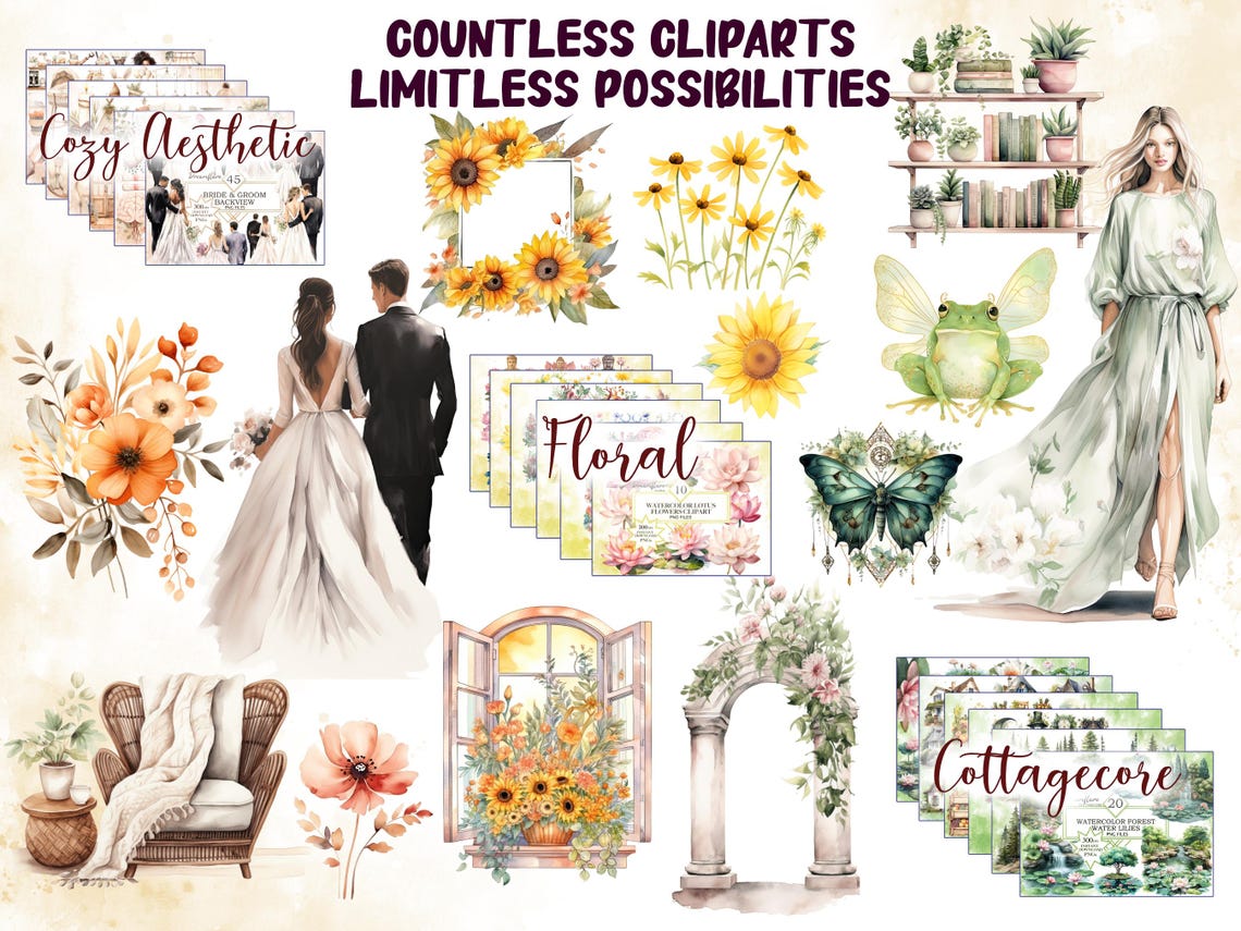 Whole Shop Clipart Bundle, Lifetime Access Clipart Graphics, Instant ...
