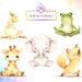 Watercolor Cute Animals Yoga Clipart Bundle, Meditation Clip Art, Self ...