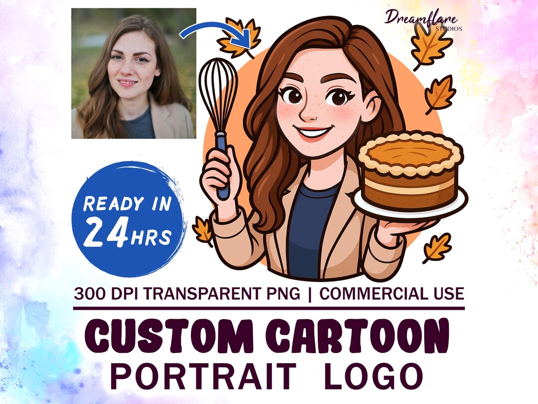 Custom Cartoon Portrait PNG Clipart, Custom Logo Portrait, Custom ...