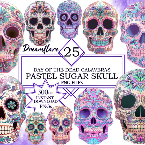 Skulls Clipart - Etsy
