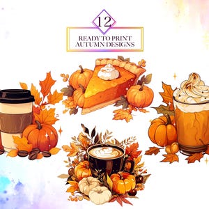 Autumn Clipart Bundle, Thanksgiving PNG, Autumn Leaves Clipart, Fall ...