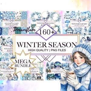 Winter Clipart Mega Bundle, Cozy Winter Clipart, Winter Season Journal ...