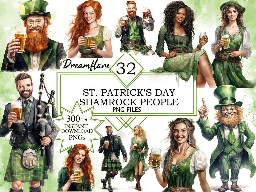 St. Patrick's Day Clipart PNG Bundle, St. Patrick's PNG, St. Patrick's ...