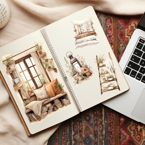 Watercolor Boho Cozy House PNG Clipart, Boho Clipart, Rustic Cozy House ...