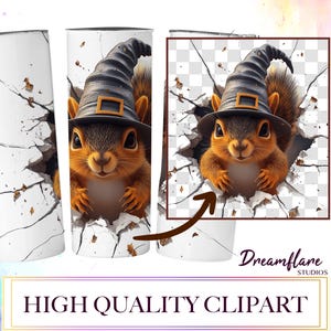 3D Style Cute Wizard Squirrel PNG, Squirrel Clipart, Halloween 3D Print ...