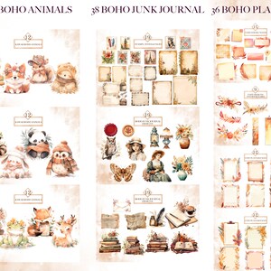 Watercolor Boho Clipart Mega Bundle, Boho PNG Bundle, Boho Floral ...