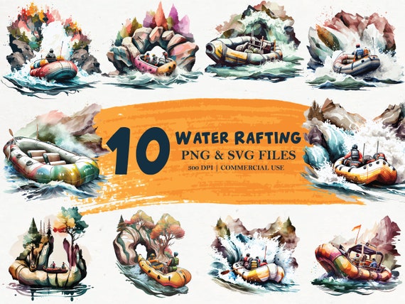 Water Rafting Clip Art