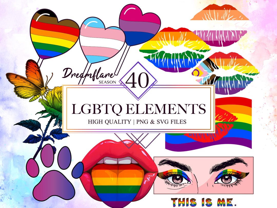 40 LGBTQ Pride PNG & SVG Clipart Bundle, Pride Month Png, Pride Flags ...
