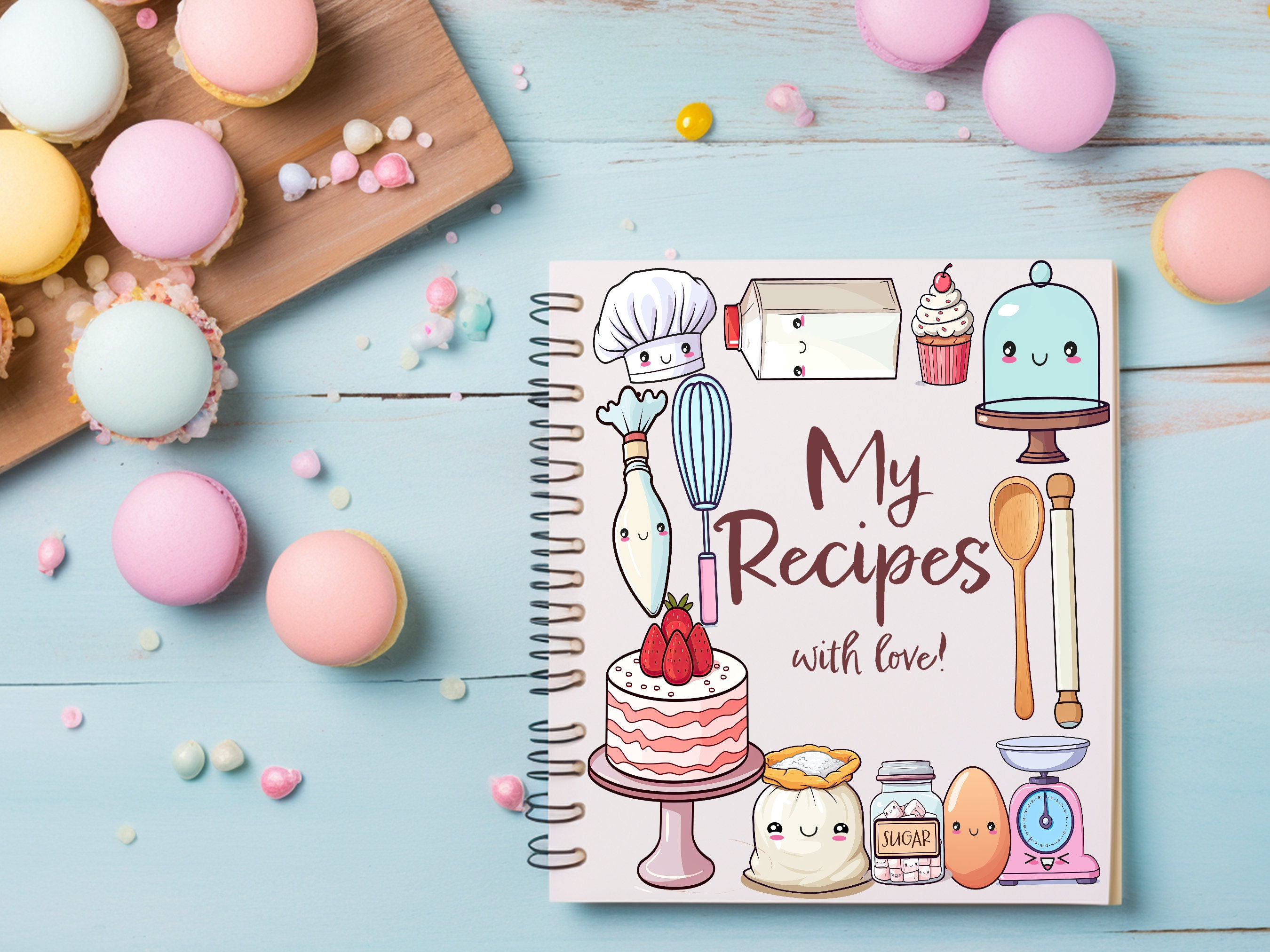 Cute Kawaii Baking Clipart PNG, Vector Clipart, Kawaii Clipart Bundle ...