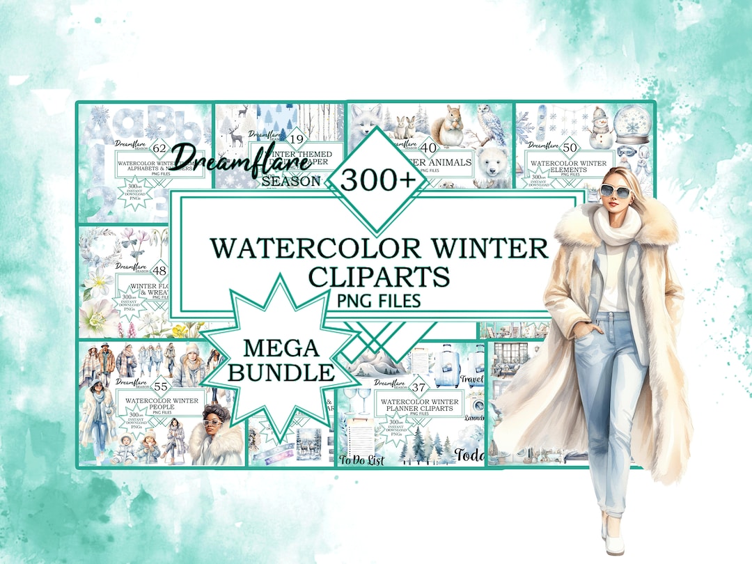 341 Winter Clipart Mega Bundle, Winter-themed Clipart, Winter Season ...