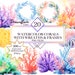 Watercolor Corals Clipart Bundle, Undersea Clipart, Wreaths & Frames ...
