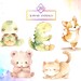 Watercolor Cute Animals Yoga Clipart Bundle, Meditation Clip Art, Self ...