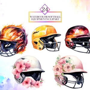 Watercolor Softball Clipart Bundle, Softball PNG, Sports PNG, Softball ...