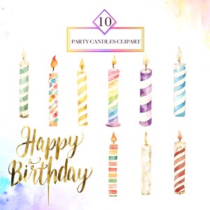 Watercolor Cakes Clipart Bundle, Birthday Watercolor Clipart, Birthday ...