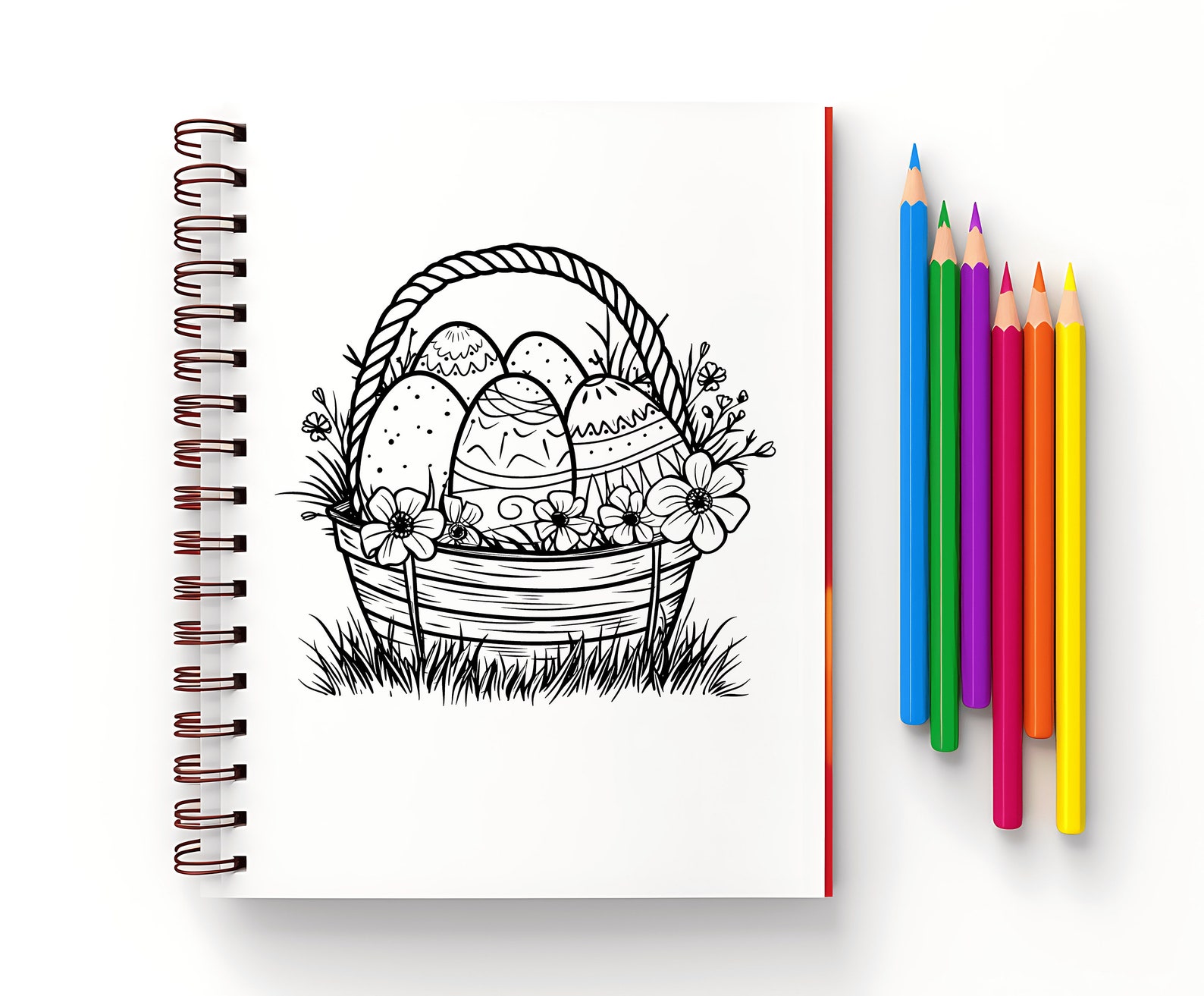 Lineart Easter Eggs PNG & SVG Bundle, Easter Egg SVG, Easter Egg Digi ...