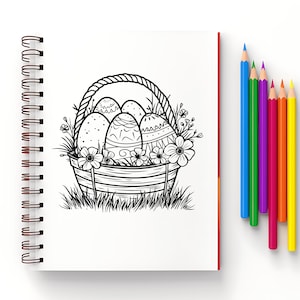 Lineart Easter Eggs PNG & SVG Bundle, Easter Egg SVG, Easter Egg Digi ...