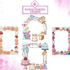 Cute Kawaii Baking Clipart PNG, Vector Clipart, Kawaii Clipart Bundle ...