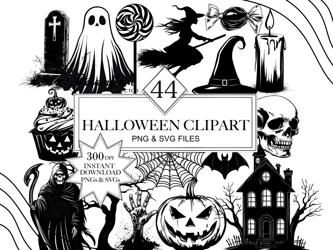 Spooky Halloween PNG and SVG Bundle, Spooky Halloween SVG, Halloween ...