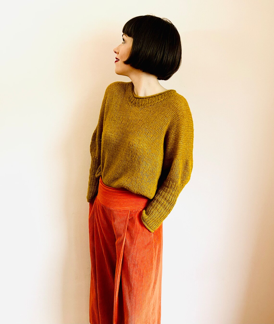 Knitting Pattern for Women's Sweater With Snug Sleeves - Etsy