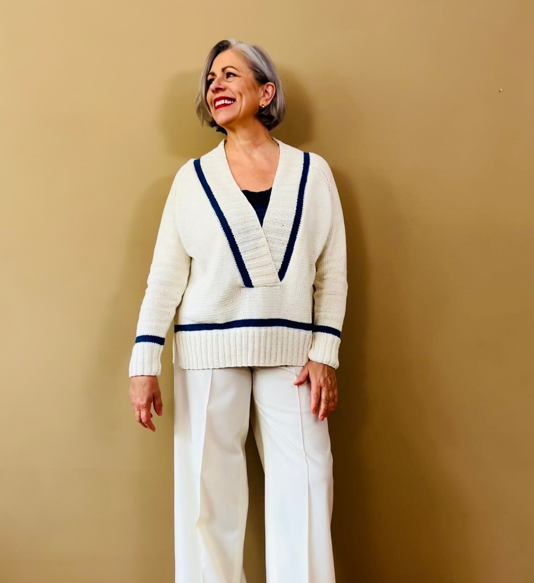 Maritime Summer Sweater in 1920s Style - Knit Classic Elegance From ...