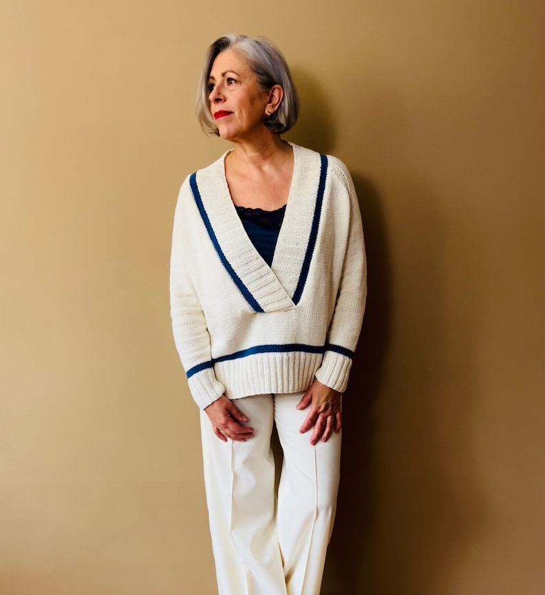 Maritime Summer Sweater in 1920s Style - Knit Classic Elegance From ...