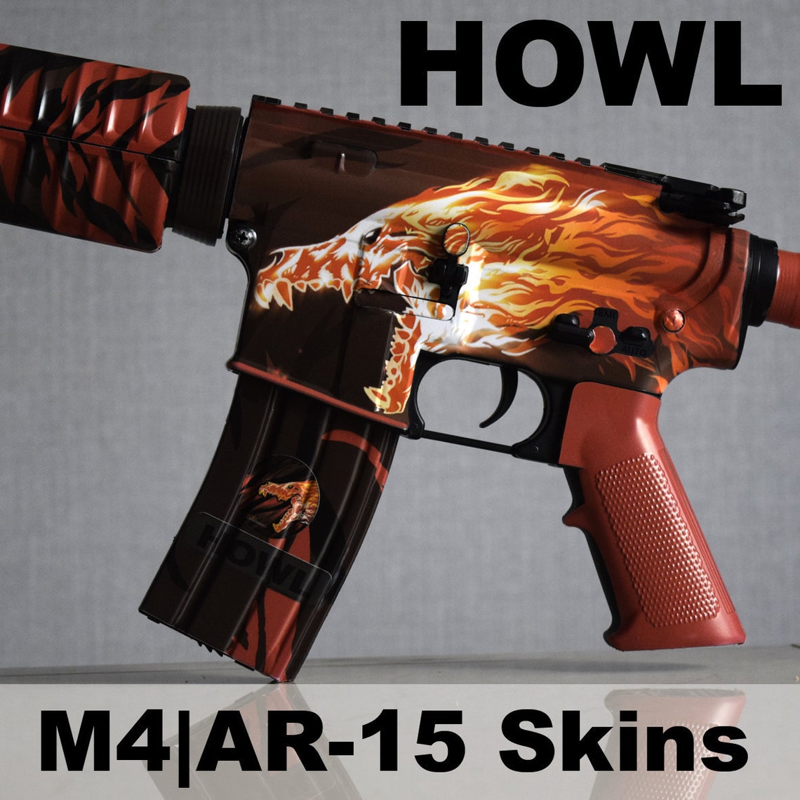 M4 AR-15 Howl Vinyl Skin Wrap Gun Rifle Skin Tactical | Etsy