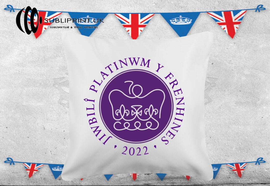 Queens Platinum Jubilee 2022 Personalised Welsh Cushion - Etsy