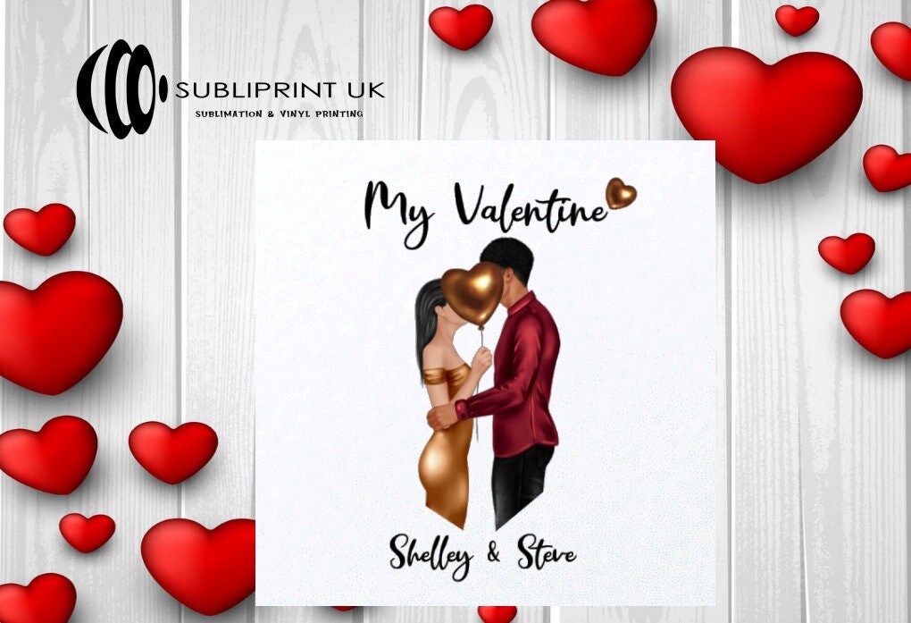 Couples Personalised Card Love Heart Card Full Body - Etsy UK