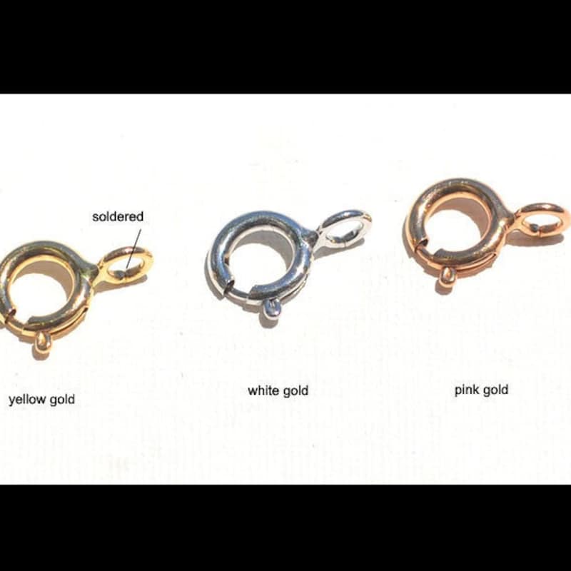 18k Spring Ring Clasp - Etsy