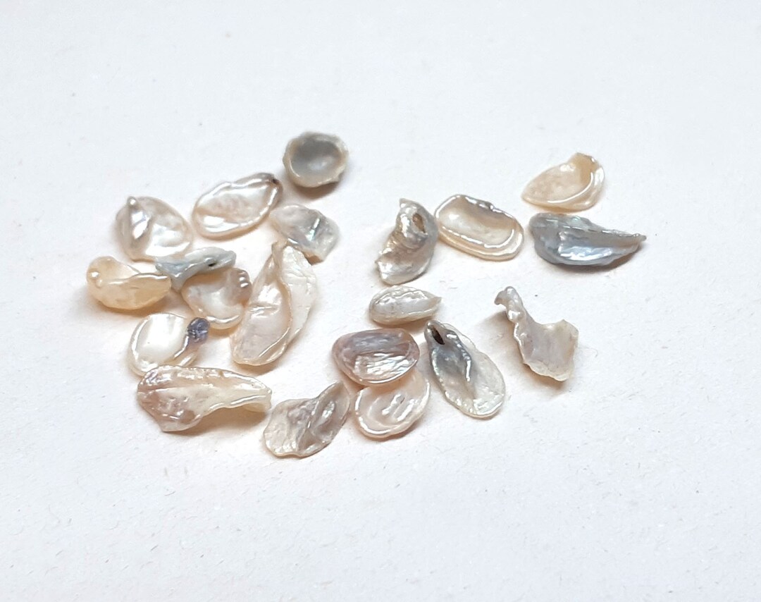 5-10mm Small white keshi pearls,thin keshi pearl,baroque pearl,loose ...