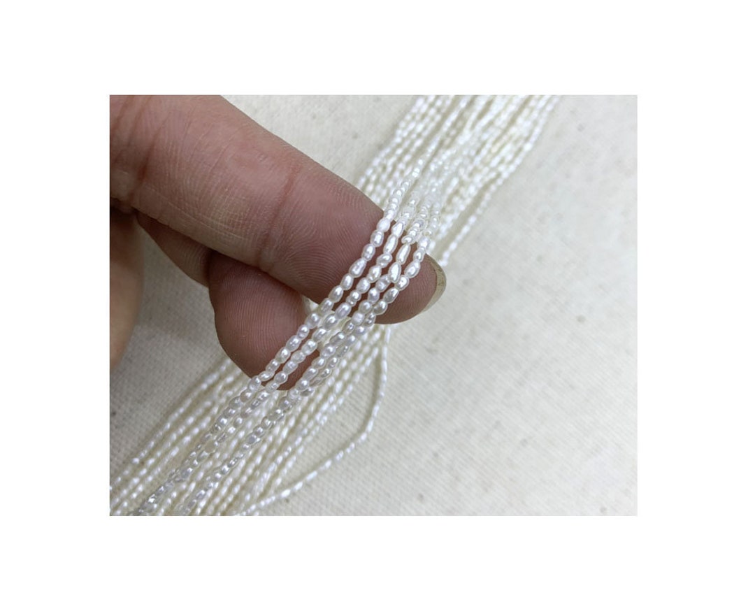 1.5-2mm Mm Natural White Tiny Seed Pearl Beads, Genuine Freshwater ...