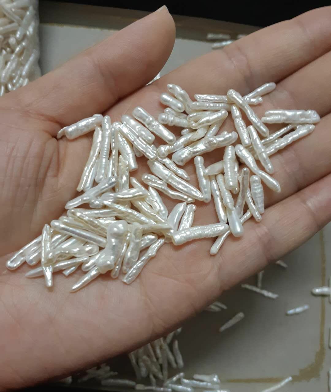 Baroque Pearls 8-25mm Stick Pearls White Freshwater Pearl Loose Pearl ...