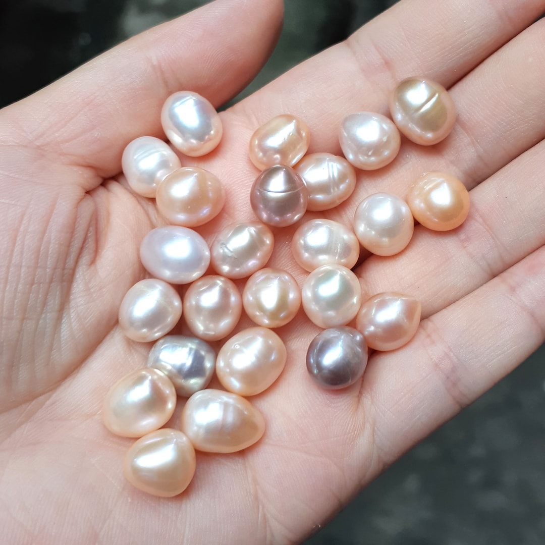 10-11mm Undrilled Pearls, No Hole, Natural Pearls, Large Pearl, Without ...