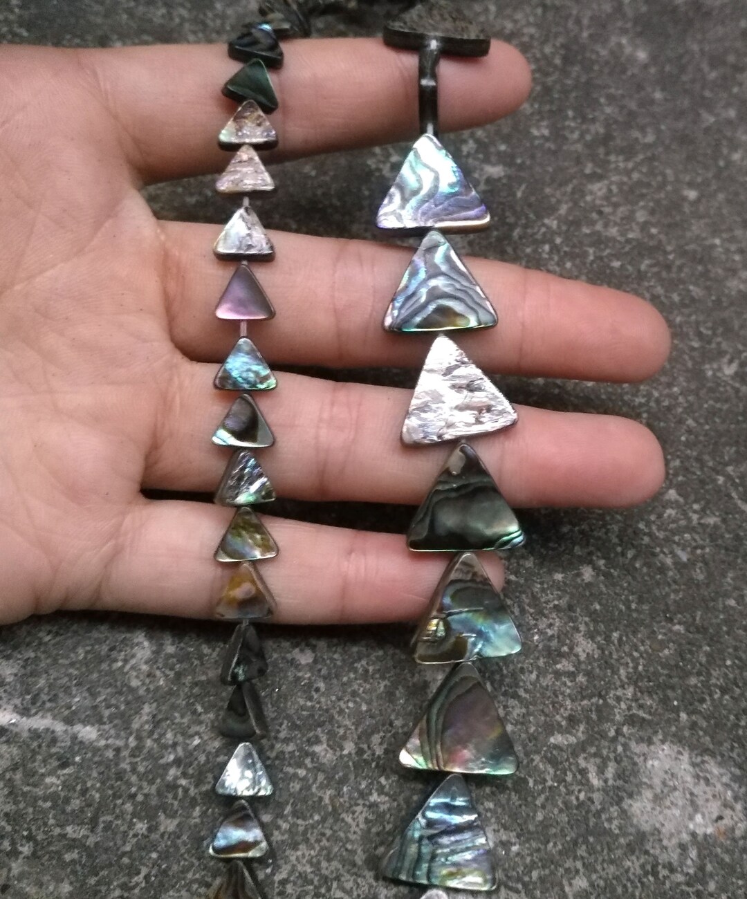 Natural Abalone Shell Chips Flakes for Jewelry Triangle Beads Bulkshell ...