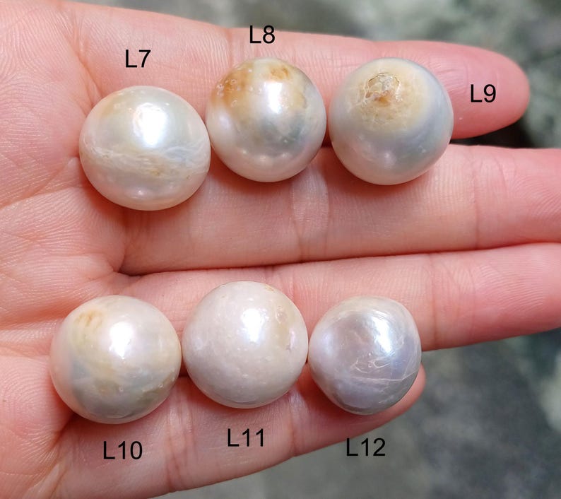 14-16mm Large Edison Pearls, Natural White Pearls, off Round Pearl ...