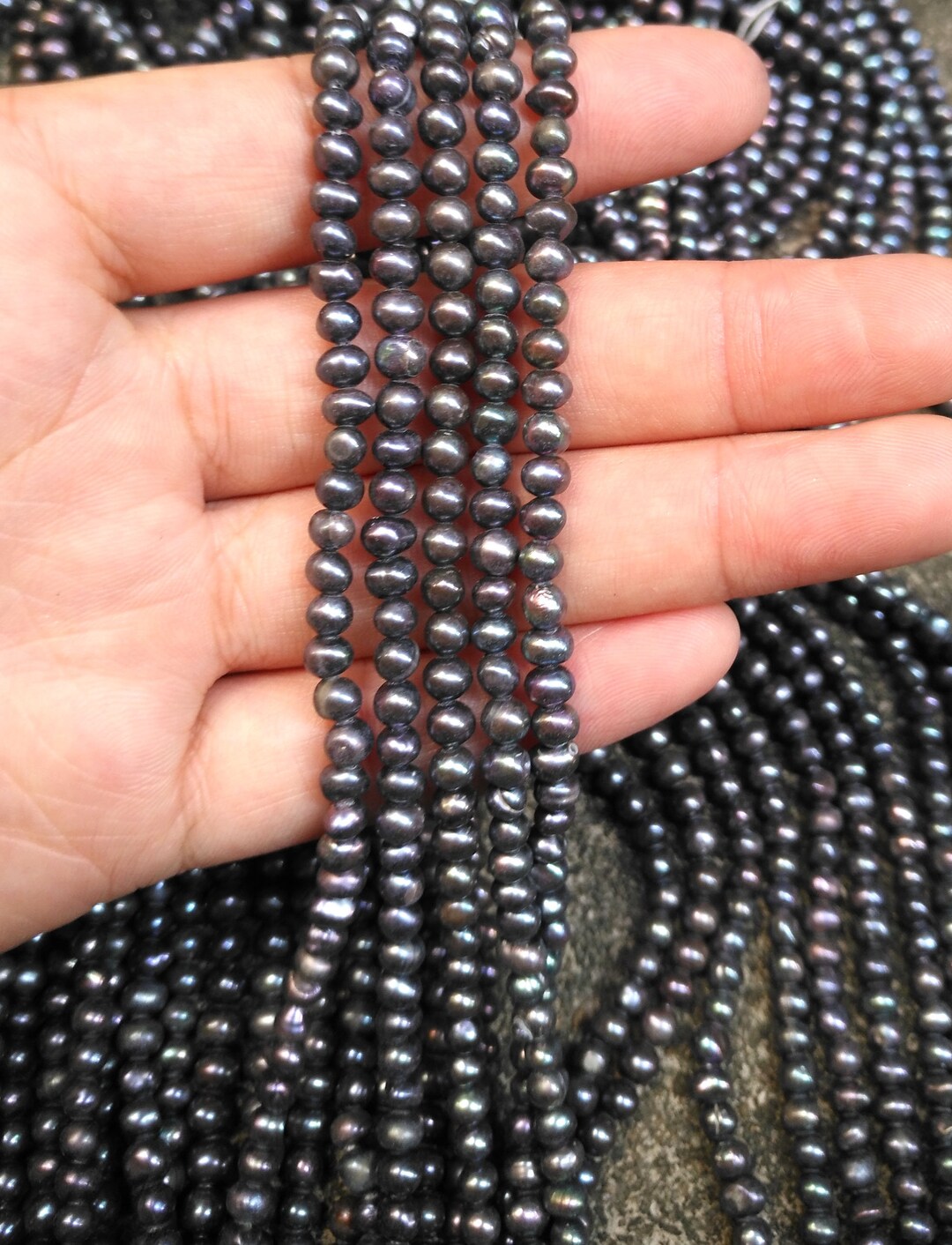 3-4.5mm Seed Pearls/ Potato Pearl/ Loose Freshwater Pearls/bulk/ Small ...