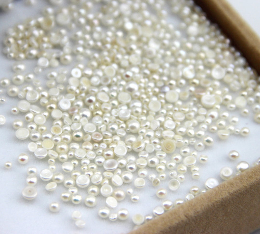 2-6mm Pearl Cabs, No Hole, Genuine Freshwater Pearls, Not Drilling ...