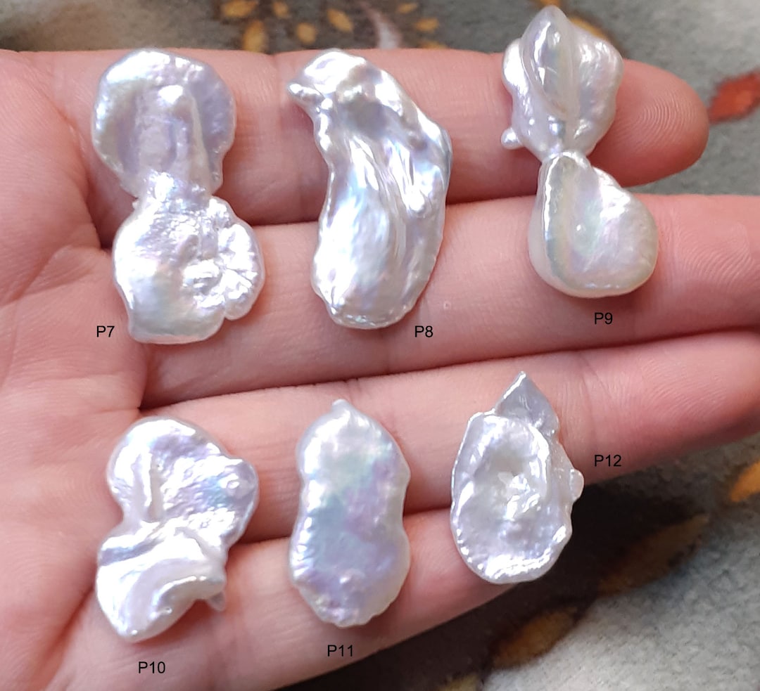 Large Baroque Pearls, Natural White Pearls, Irregular Shape Pearl for ...