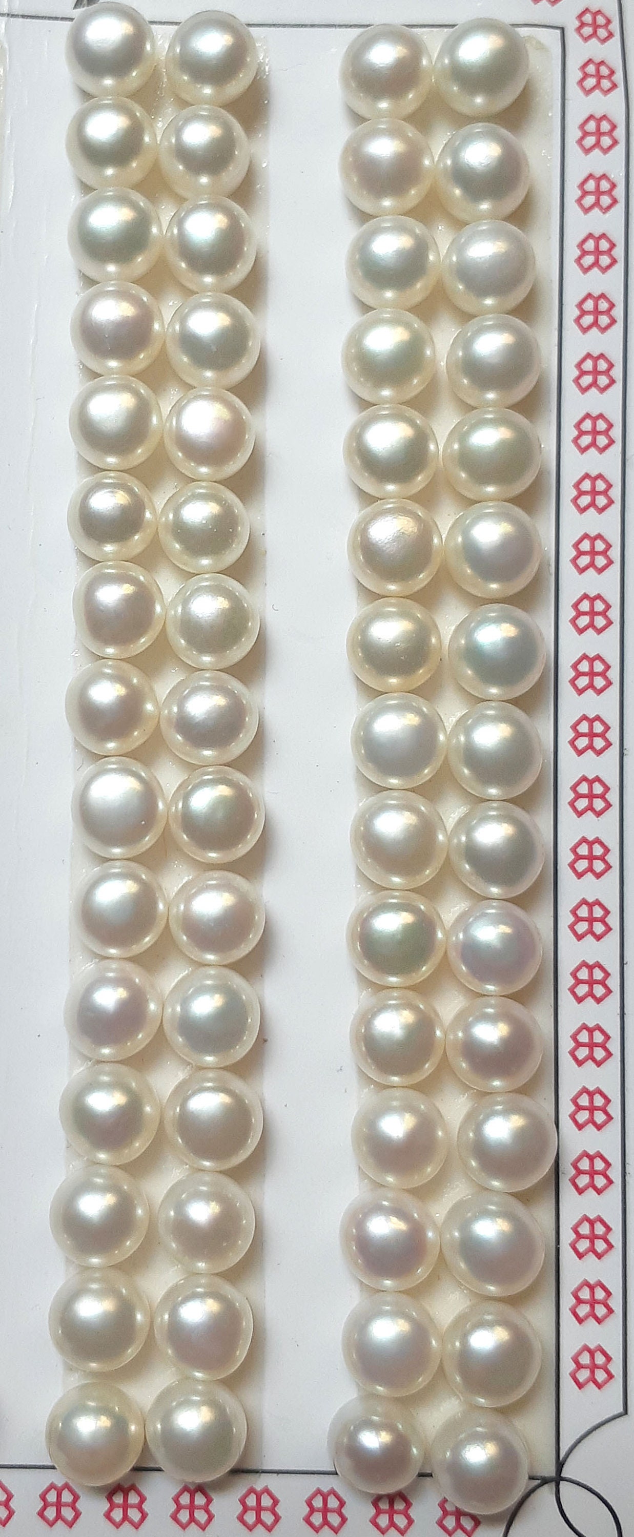 AAA, perlas de botón de 5-6 mm, perlas sueltas y de agua dulce, medias ...