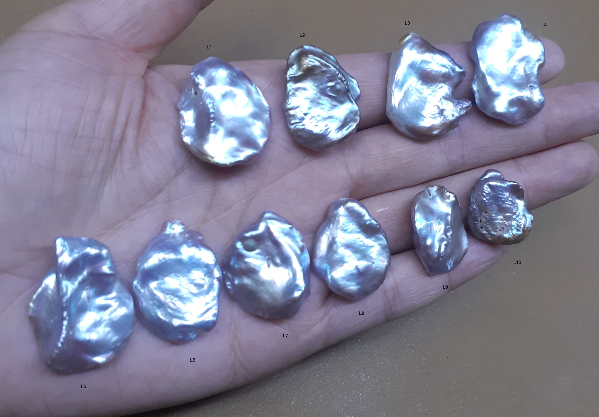 16-25mm Large Keshi Corn Flake Pearls Purple Petal Pearl | Etsy