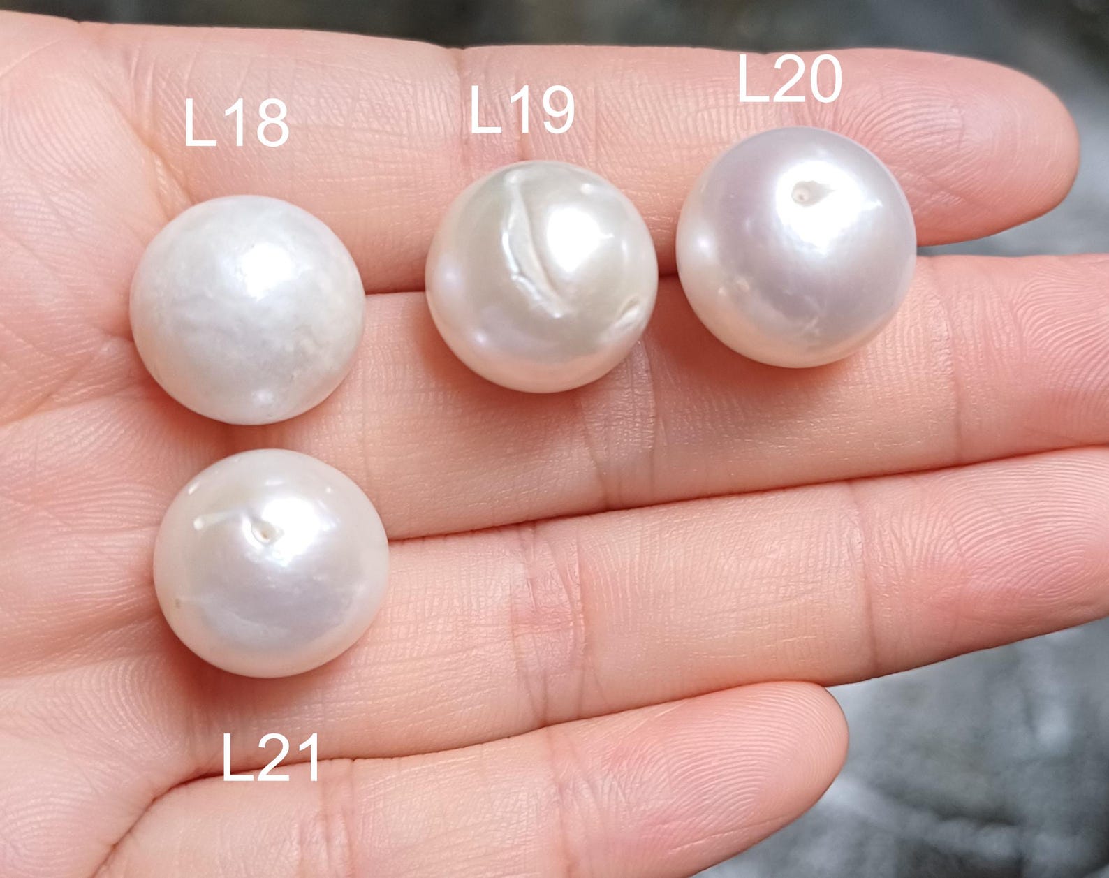 14-16mm Large Edison Pearls, Natural White Pearls, off Round Pearl ...