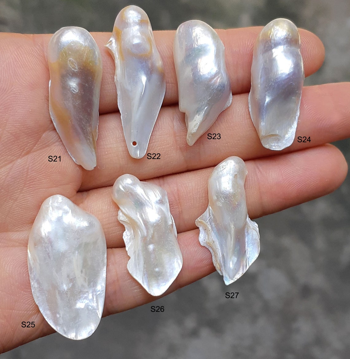 25-50mm Baroque Pearl Long Pearl Stick Pearls Natural White - Etsy