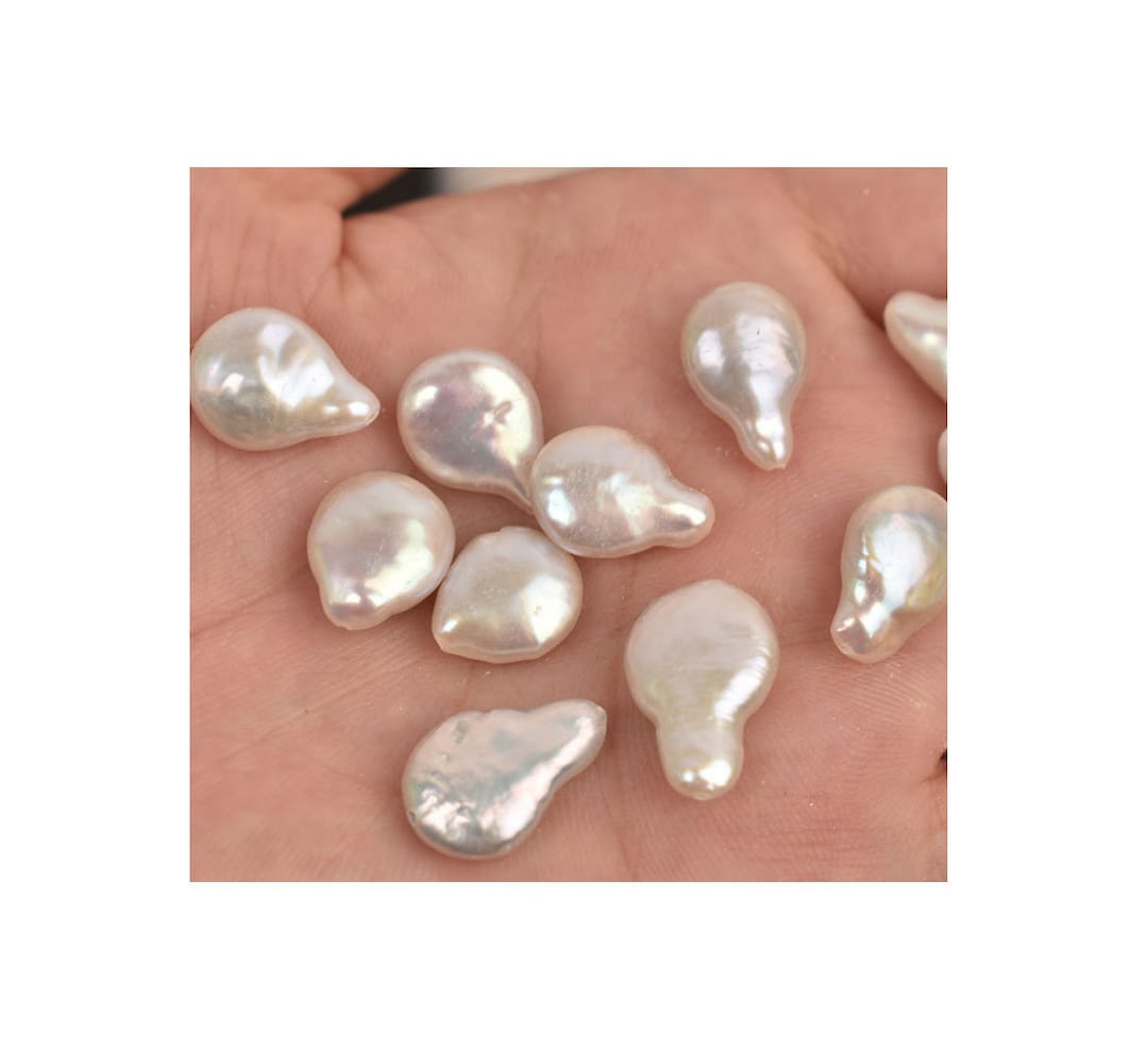 9-11x 13-16mm Large White Baroque Pearl Pendant, Big Pear Drop Pearls ...