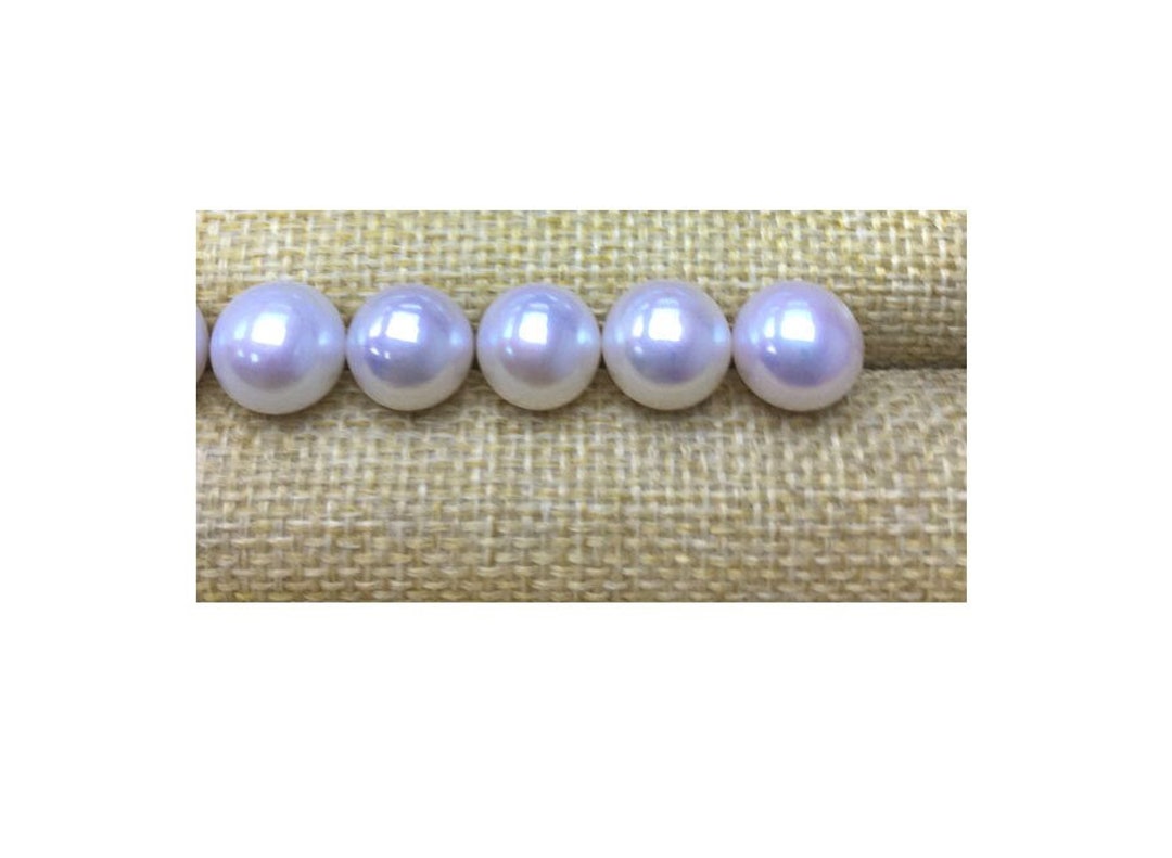 10.5-12mm White AA+ Japanese Akoya Loose Pearl Gemstones Half Full ...
