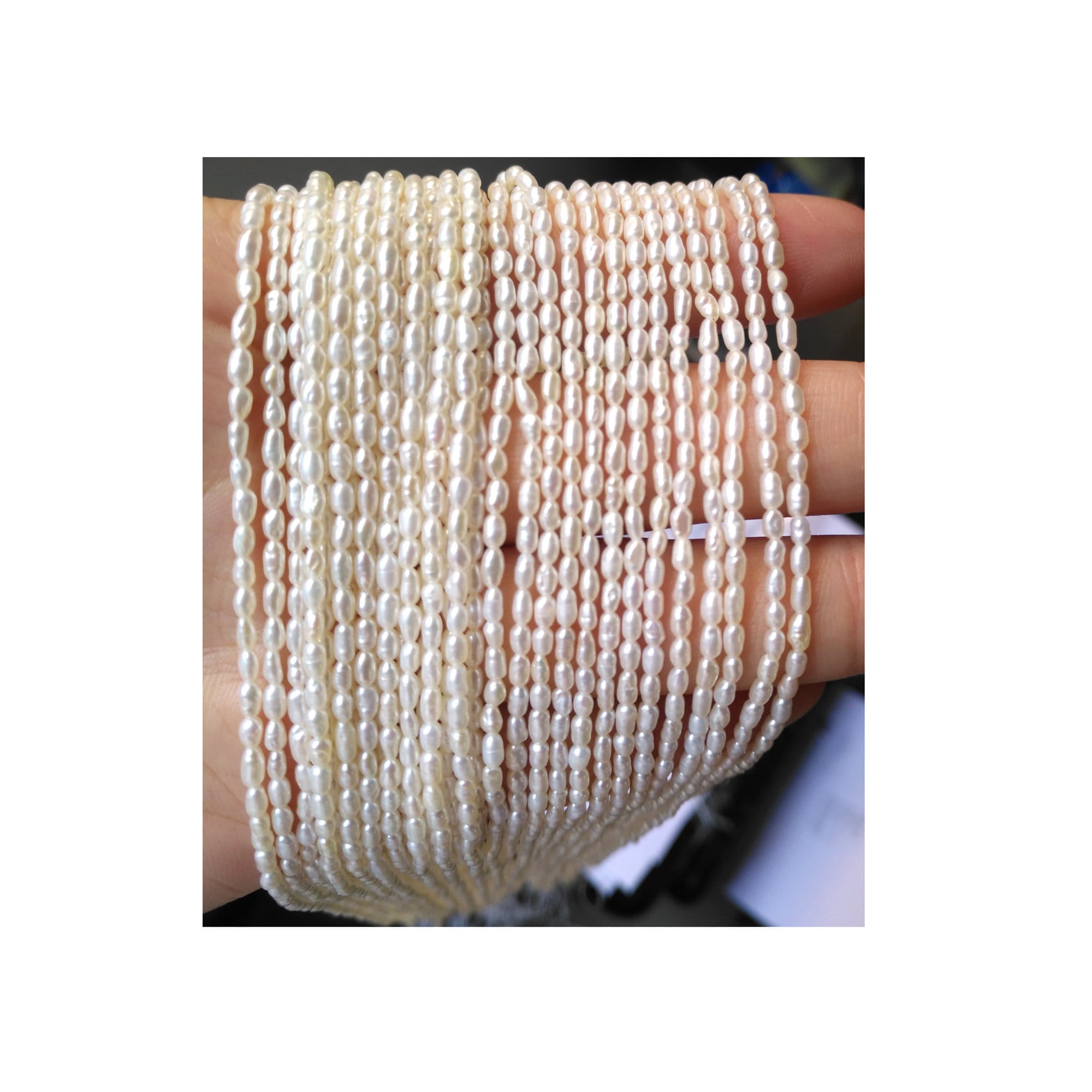 1-2.2mm Rice Pearls, Bulk, White Seed Pearls, Natural Pearl Beads ...