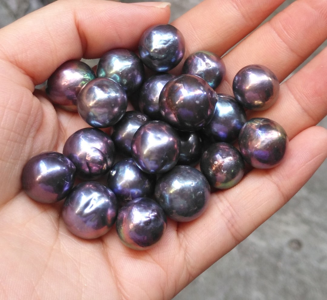 13-17mm off Round Edison Pearl, Peacock Pearl, Undrilled/drilled Pearls ...