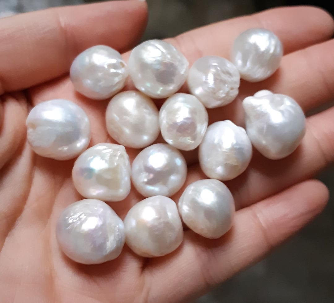13-16mm White Freshwater Roundish Edison Pearls Undrilled PB1079 - Etsy