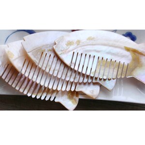 Mother of Pearl Fish Shape Hair Comb Hair Accessory Birthday Gift ...