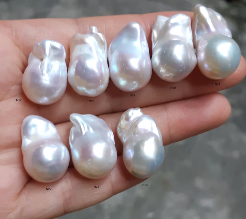 Natural Baroque Pearl 15-20x 18-30mm Freeform Shaped Baroque Pearl ...